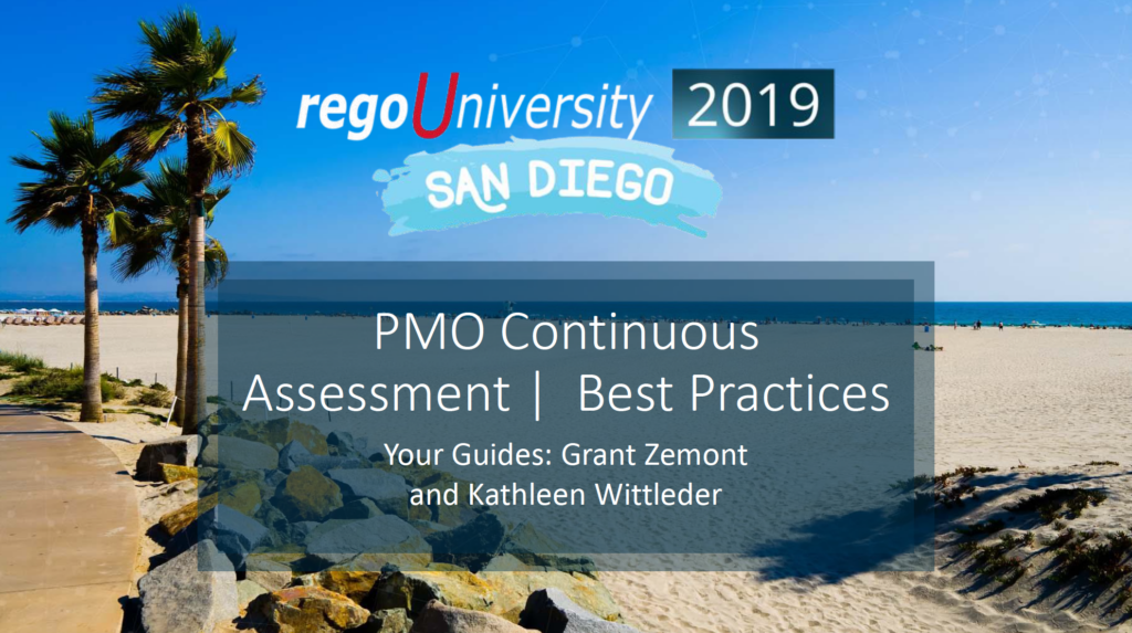 PMO Continuous Assessment | Best Practices – RegoU 2019 - RegoXchange