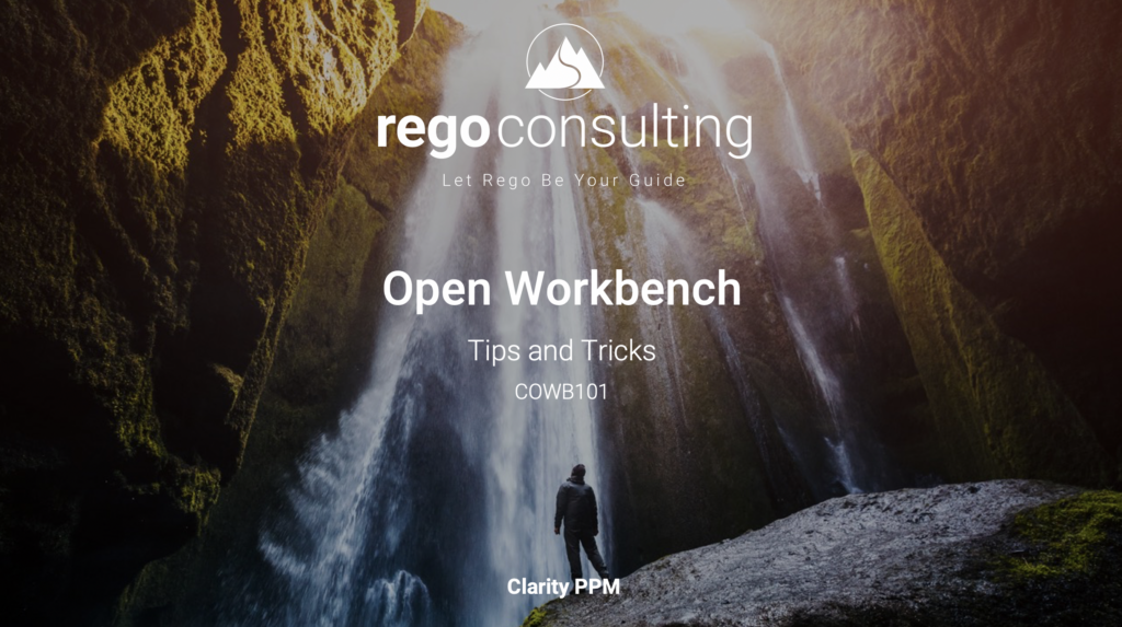 Open Workbench – Tips and Tricks 2021 - RegoXchange