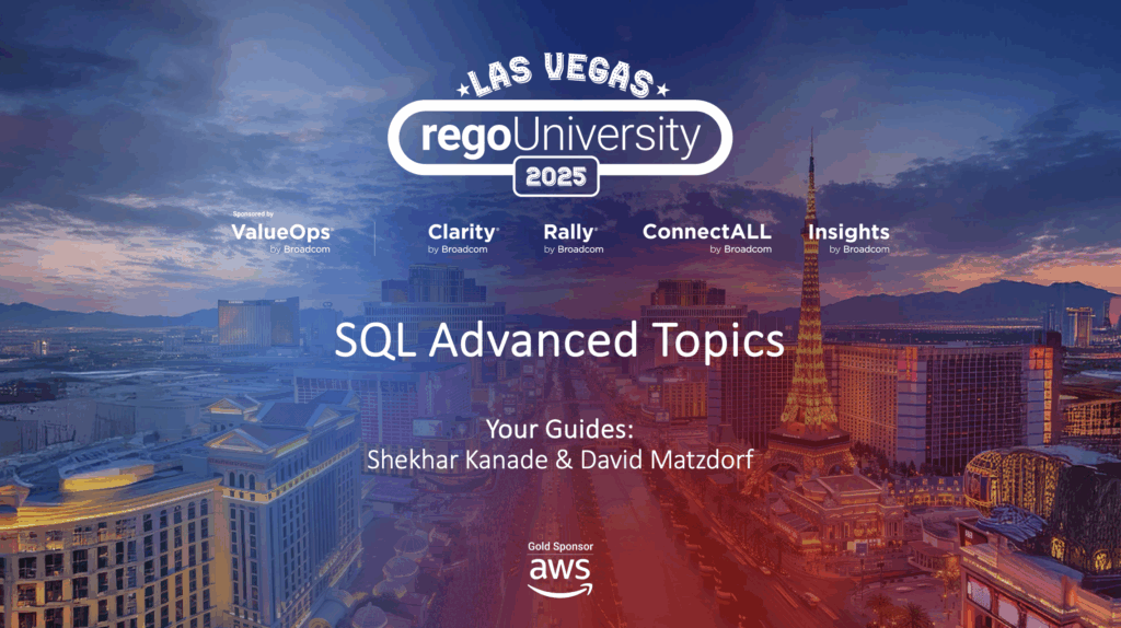 SQL Advanced Topics – RegoU 2025 - RegoXchange